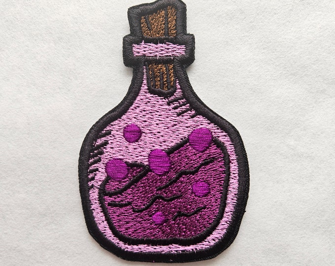 Potion Bottle - Iron on Embroidered Patch - Witchy - Spooky - Etsy