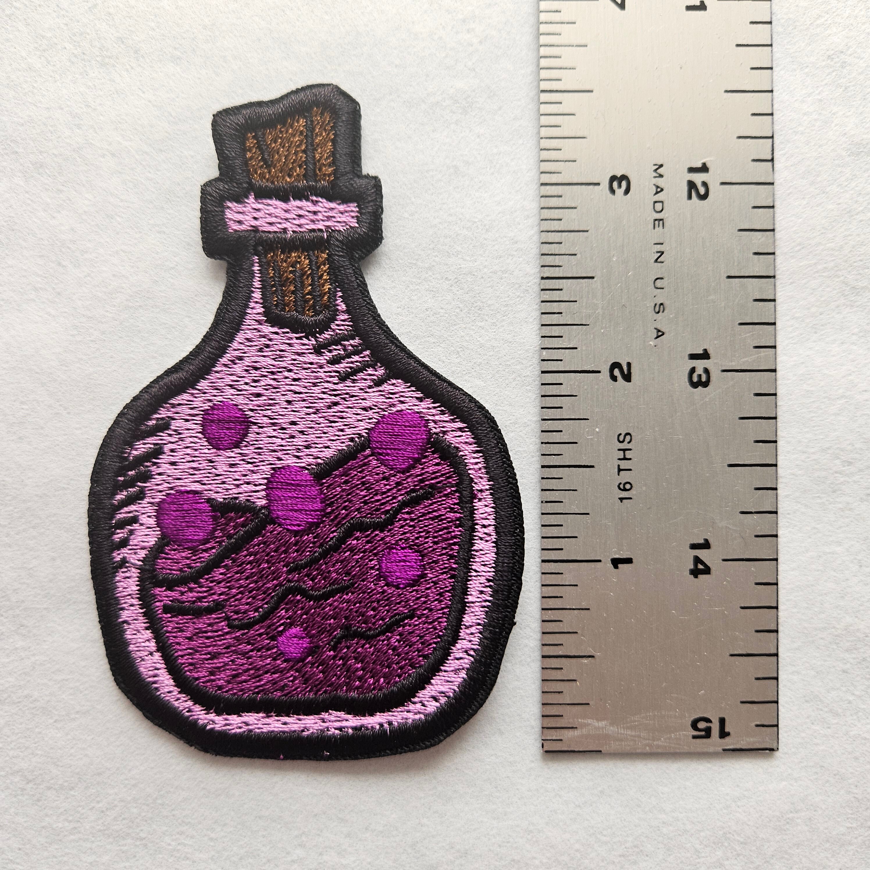 Potion Bottle Iron on Embroidered Patch Witchy Spooky - Etsy