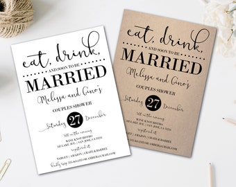 Couples Shower Invitation Bride and Groom Shower Invitation | Etsy