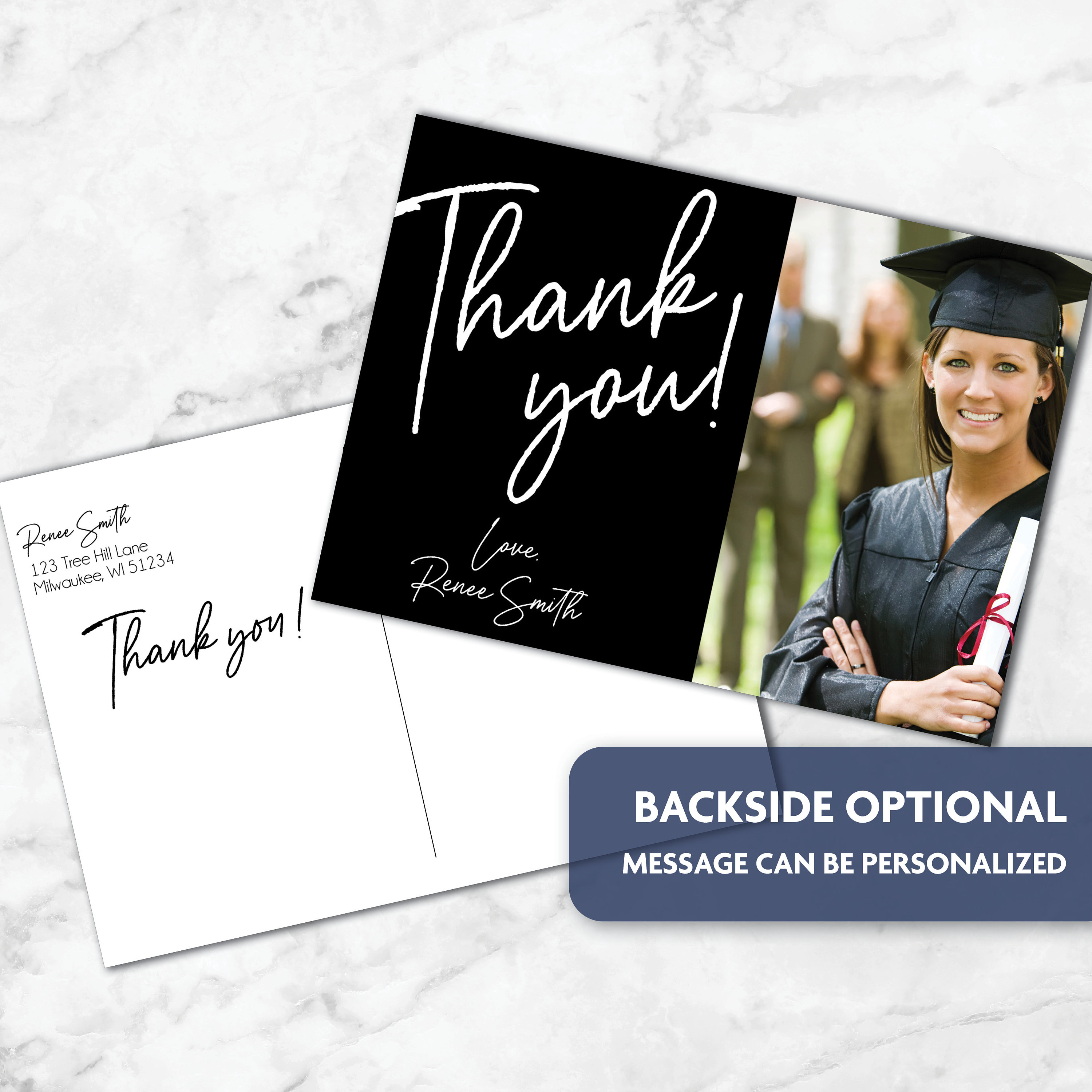 Graduation Thank You Card With Photo Class of 2022 - Etsy