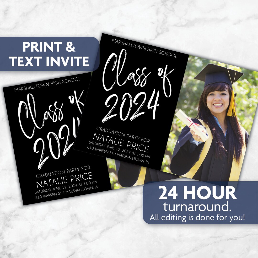 Graduation Party Invitation | Print, Text or Email Invite | Class of ...