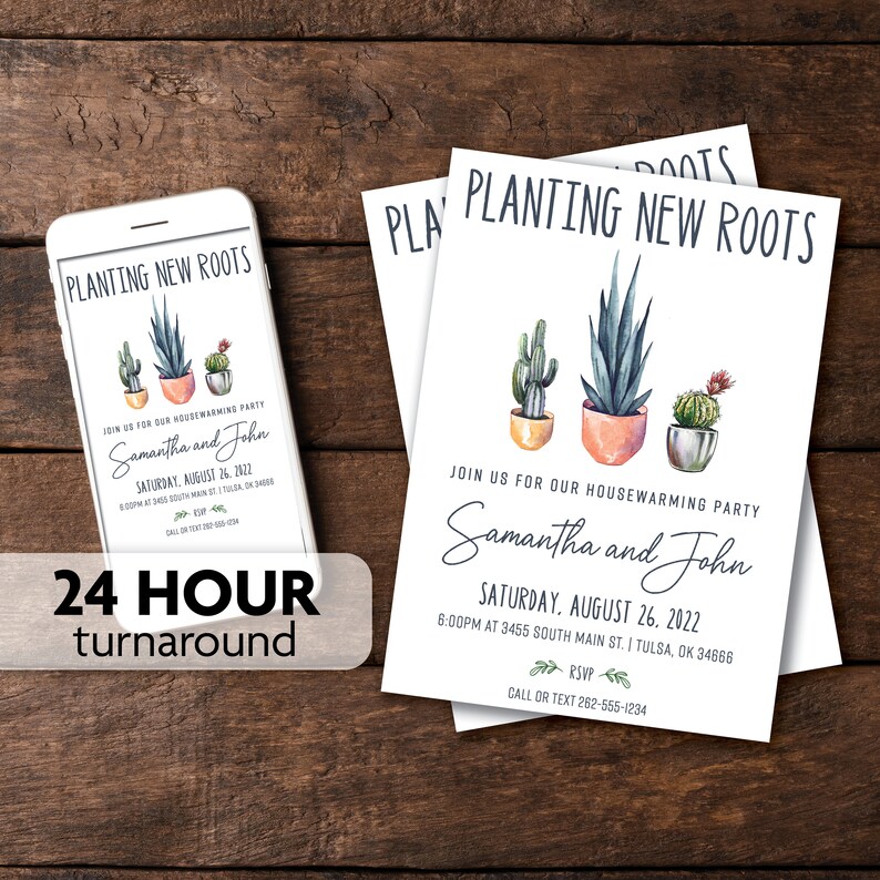 Planting New Roots Housewarming Invitation - Etsy