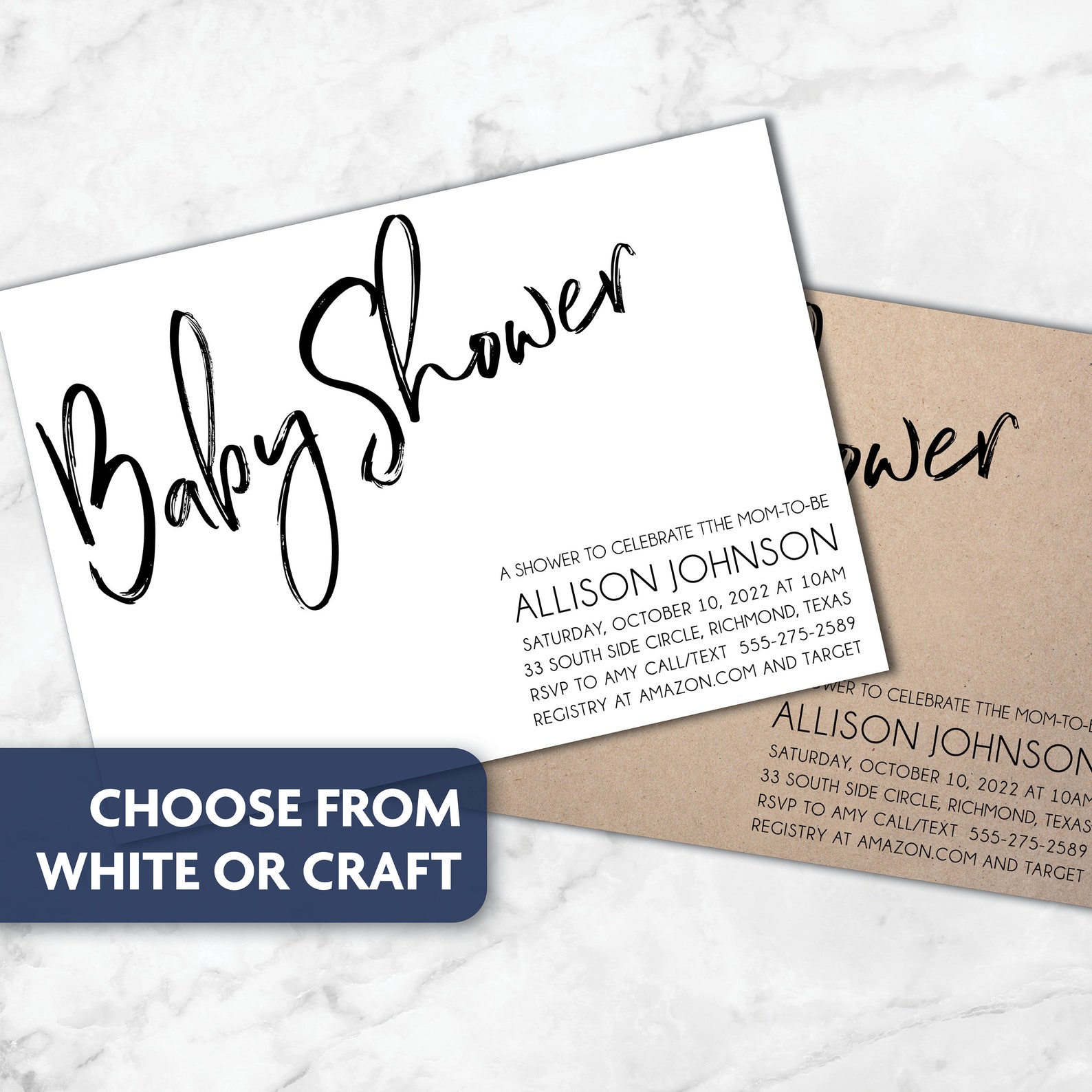 Baby Shower Invitation Diaper Raffle Book Card - Etsy