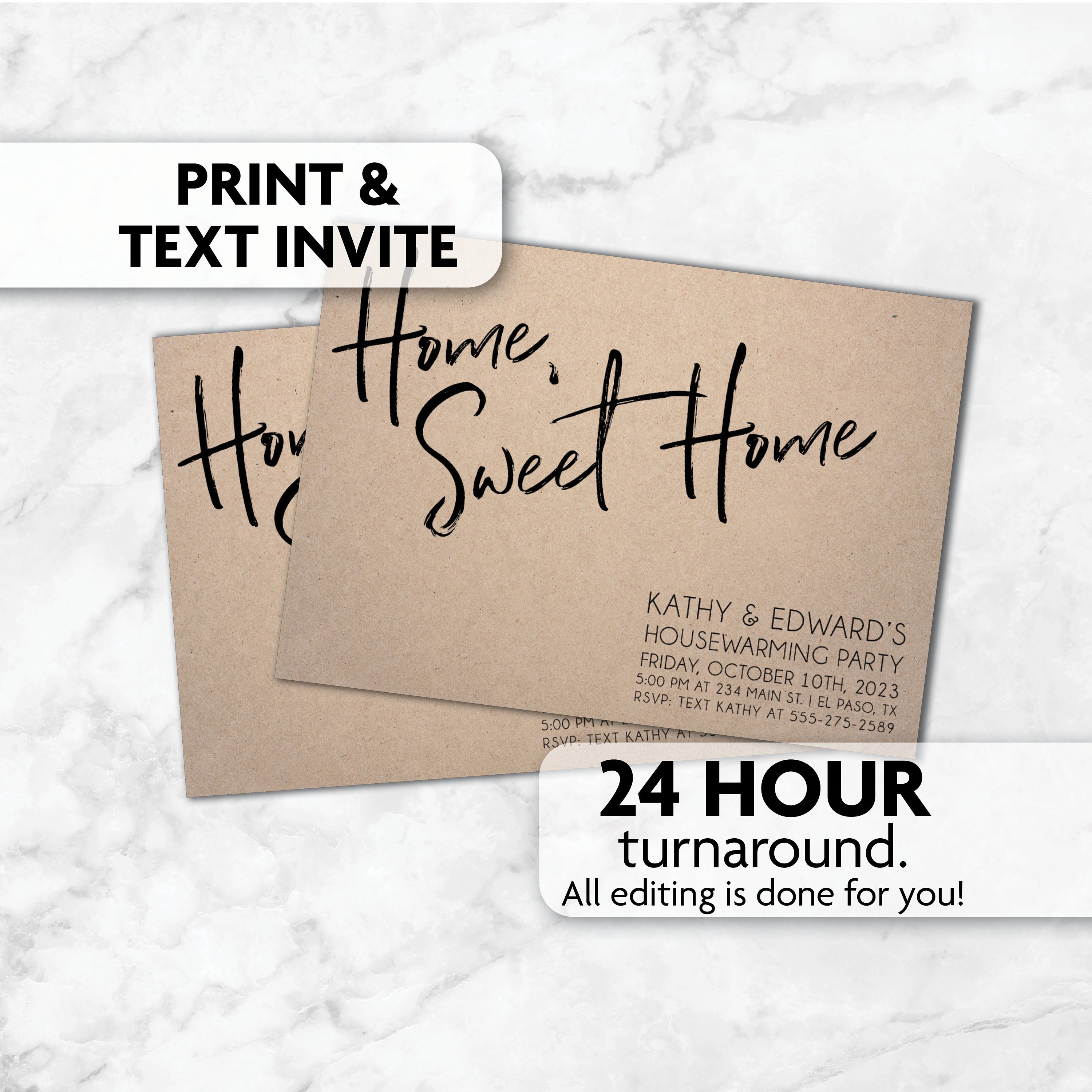 Home Sweet Home Housewarming Invitation Print Text or Email - Etsy