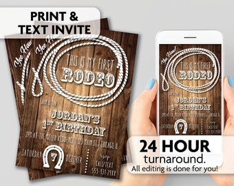 Cowboy Email Invite - Etsy