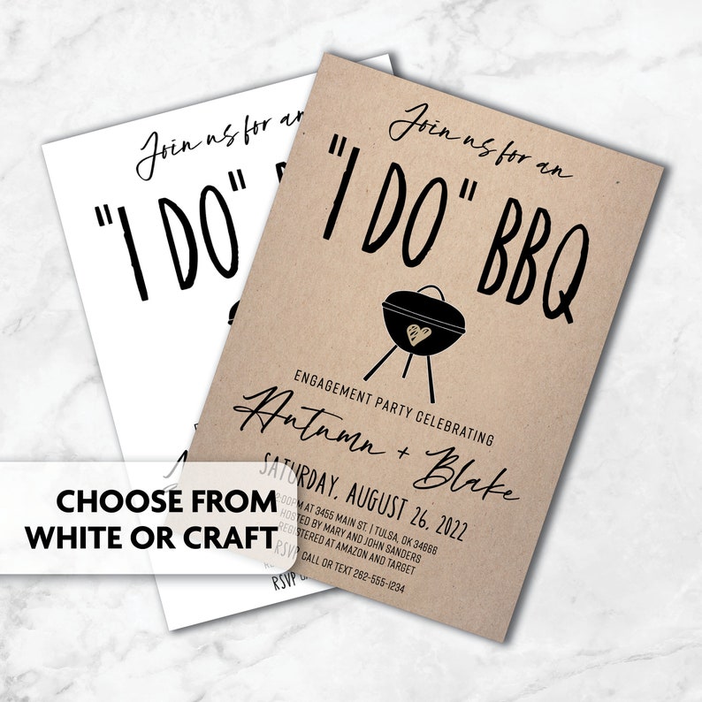 I Do BBQ Engagement Party Invitations - Etsy