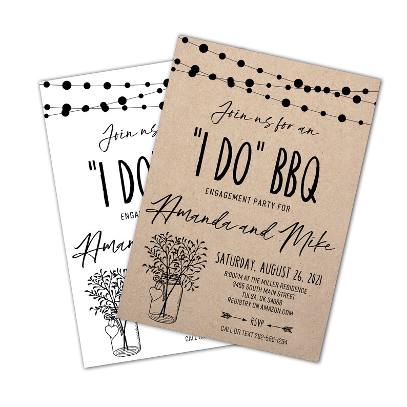 I Do BBQ Engagement Party Invitations - Etsy