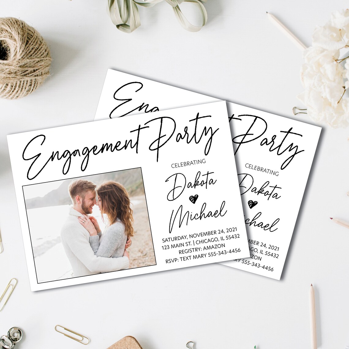 Engagement Party Invitation With Photo | Etsy
