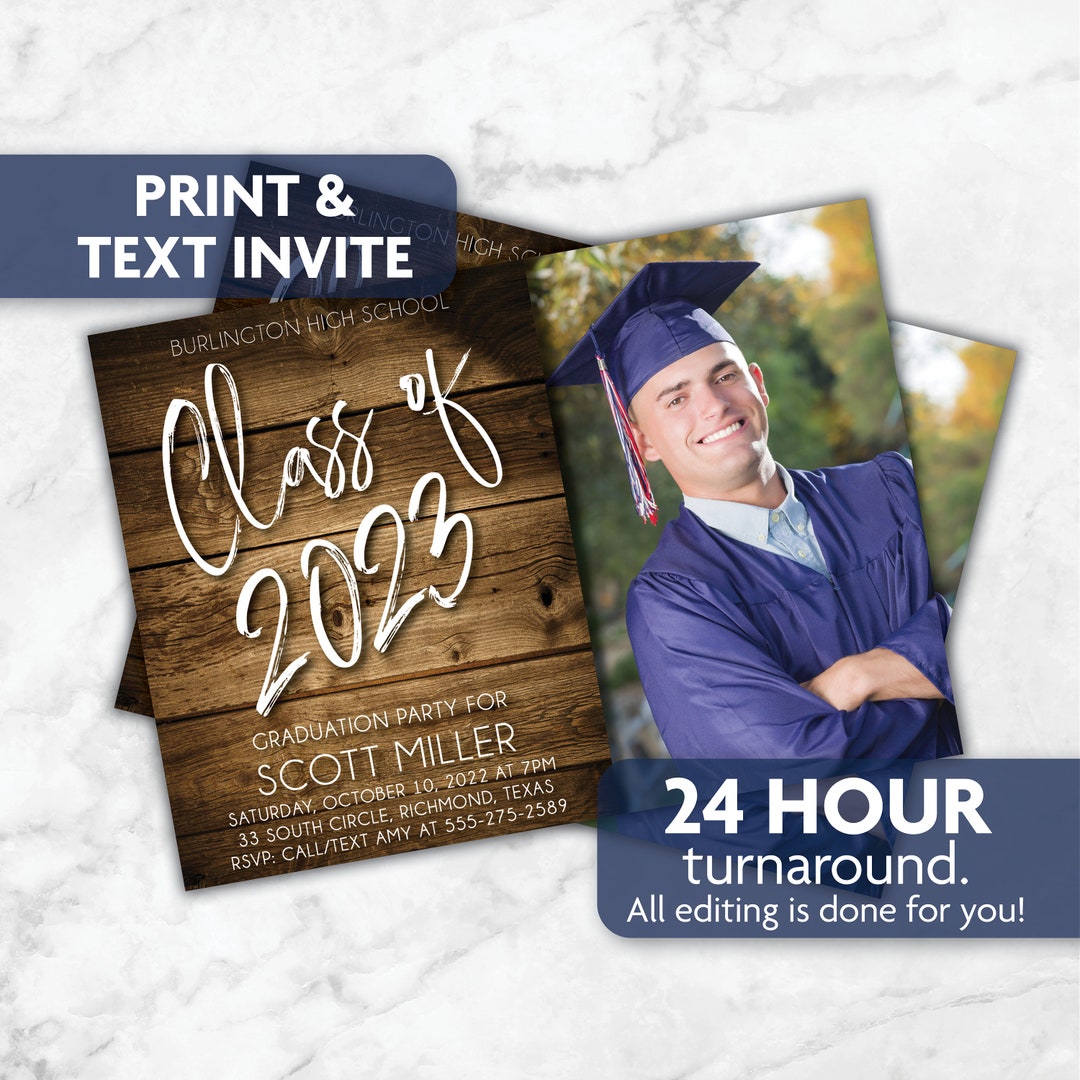 Graduation Party Invitation Print Text or Email Invite - Etsy