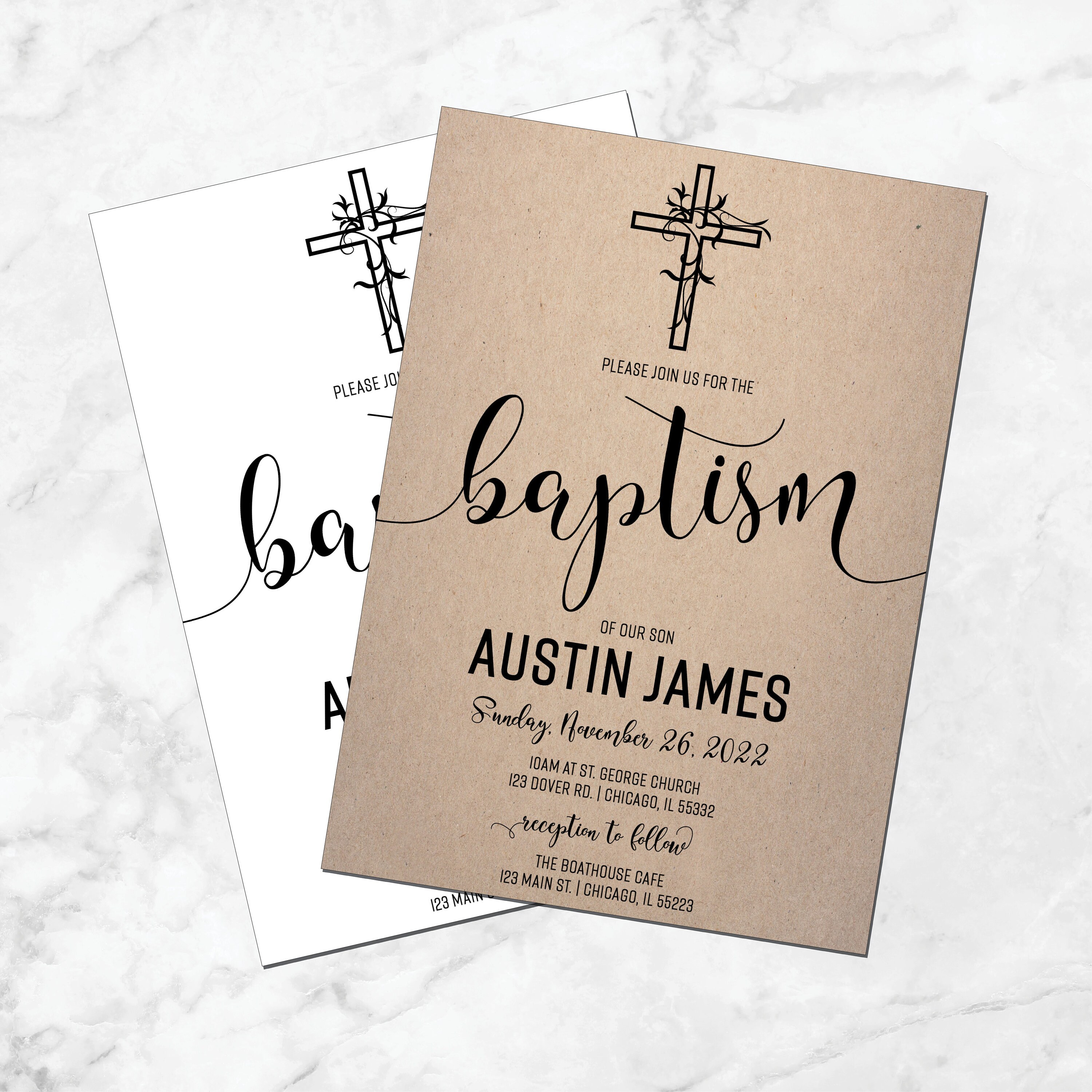 Baptism Invitations | Etsy