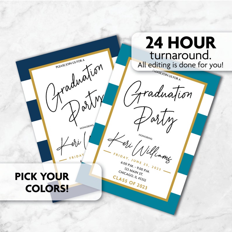 Graduation Party Invitation Print Text or Email Invite - Etsy