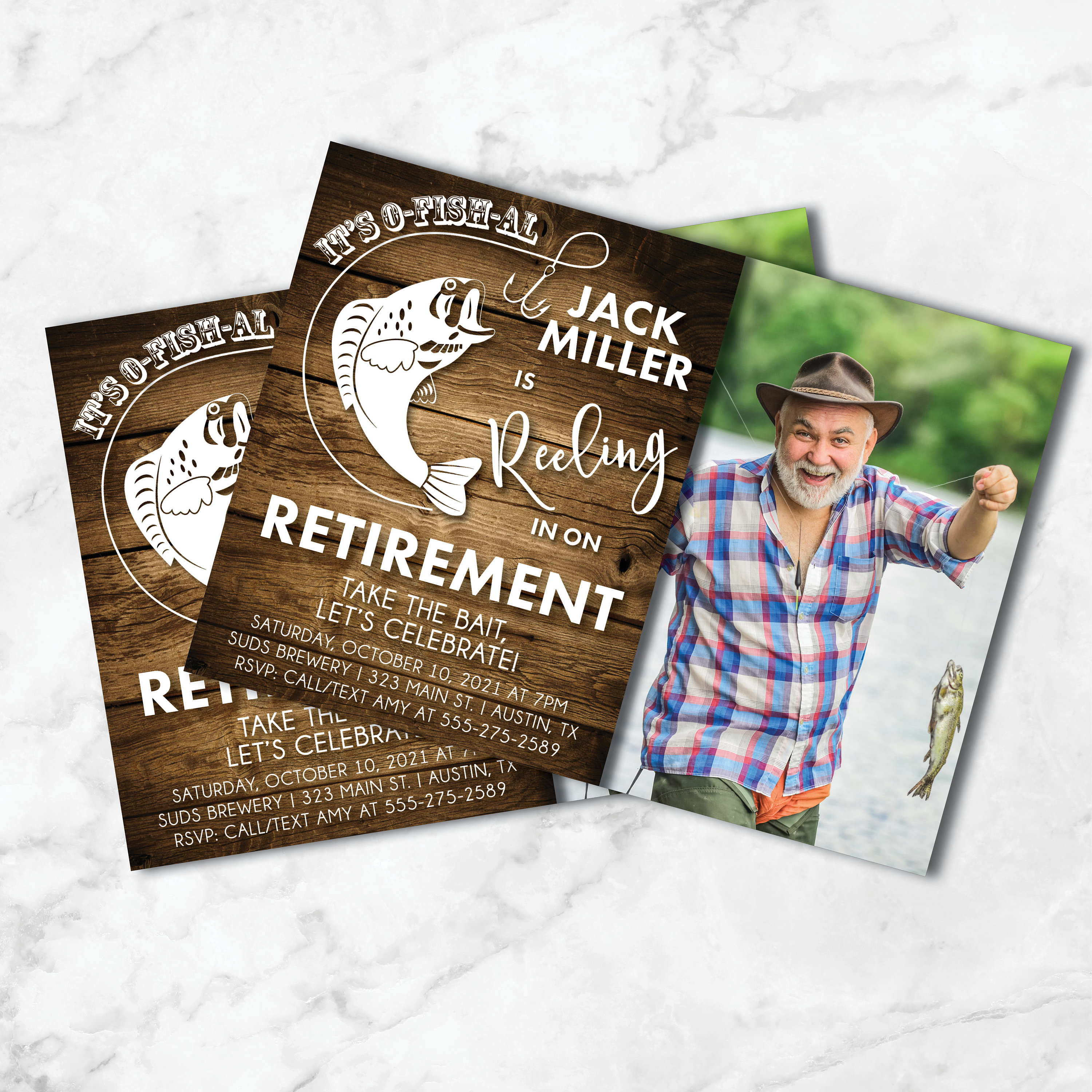 Retirement Invitation Fishing Theme Take the Bait - Etsy