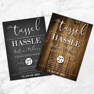 Rustic Graduation Party Invitation Print Text or Email - Etsy
