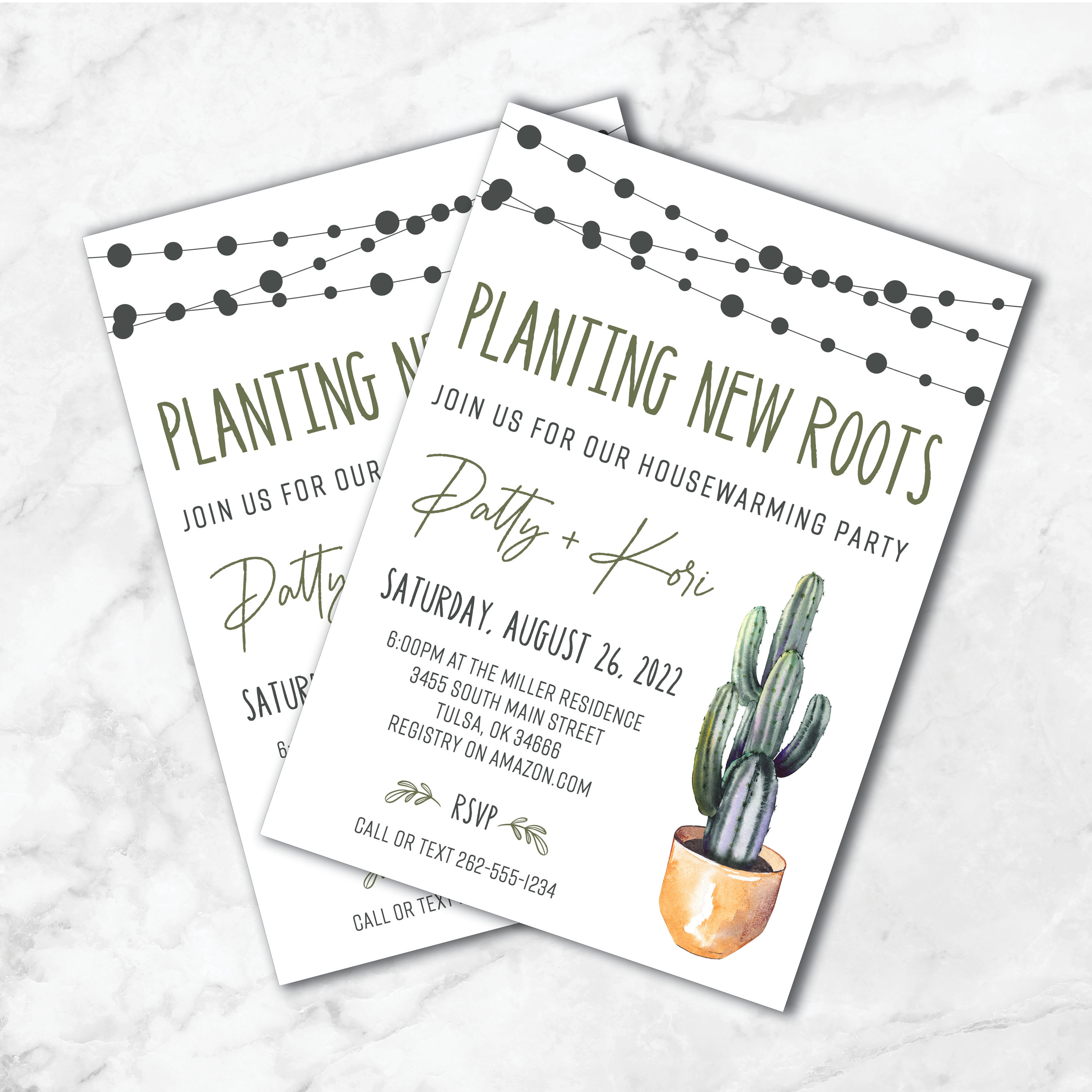 Planting New Roots Housewarming Invitation | Print, Text or Email ...