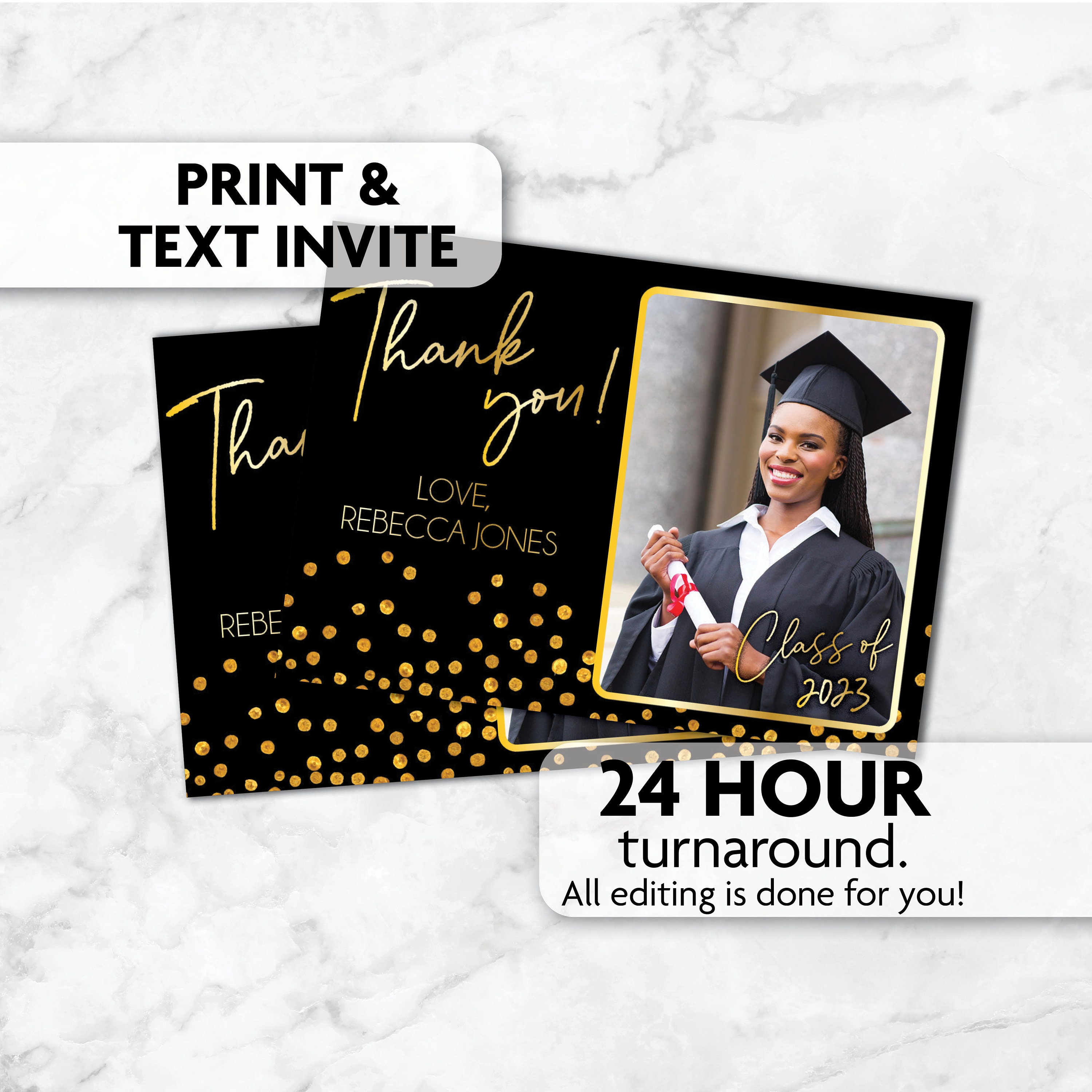Graduation Thank You Cards Template