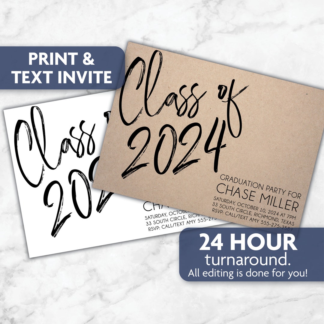 Graduation Party Invitation | Print, Text or Email Invite | Class of ...