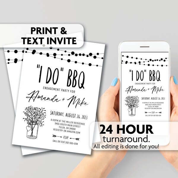 I Do Bbq Invite - Etsy