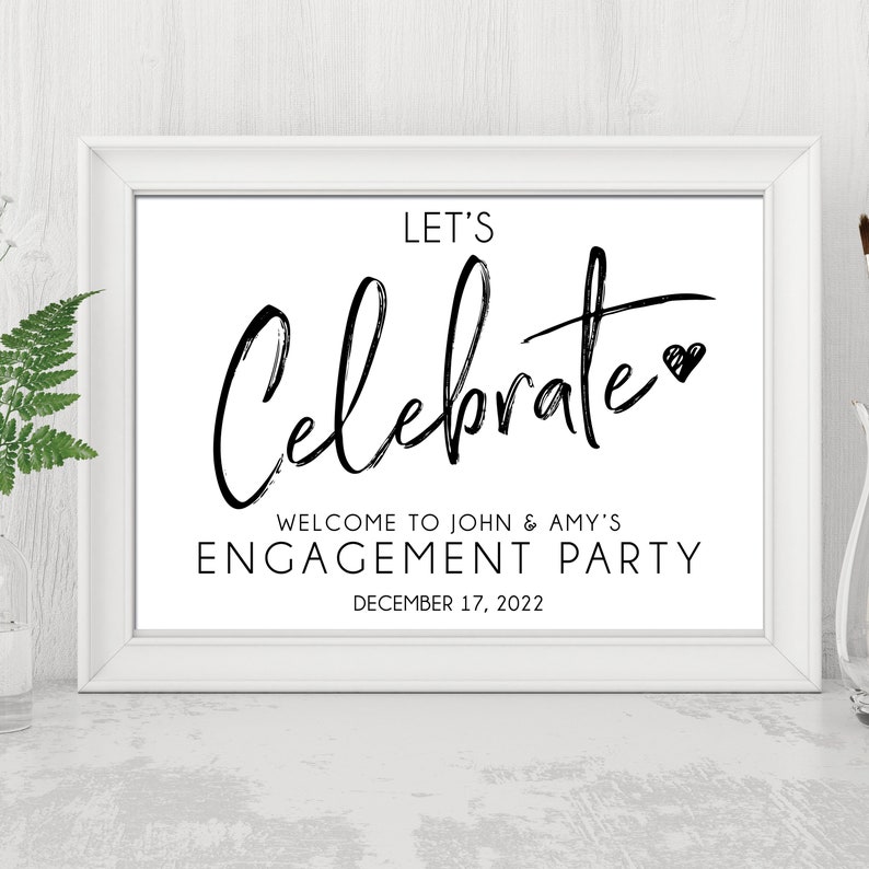 Let's Celebrate Sign Welcome Sign Wedding Engagement - Etsy