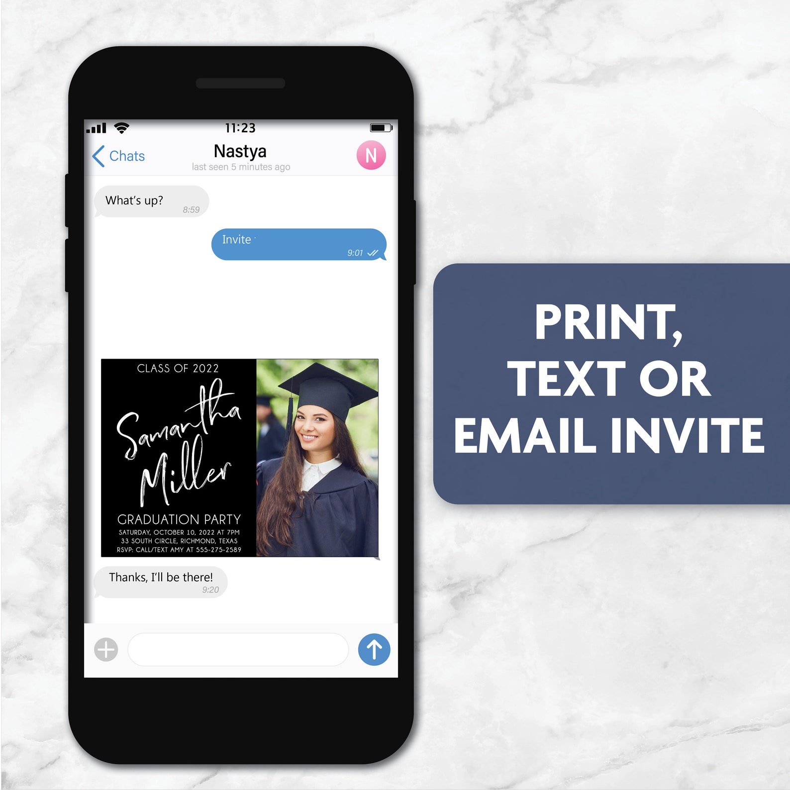 Graduation Party Invitation Print Text or Email Invite - Etsy