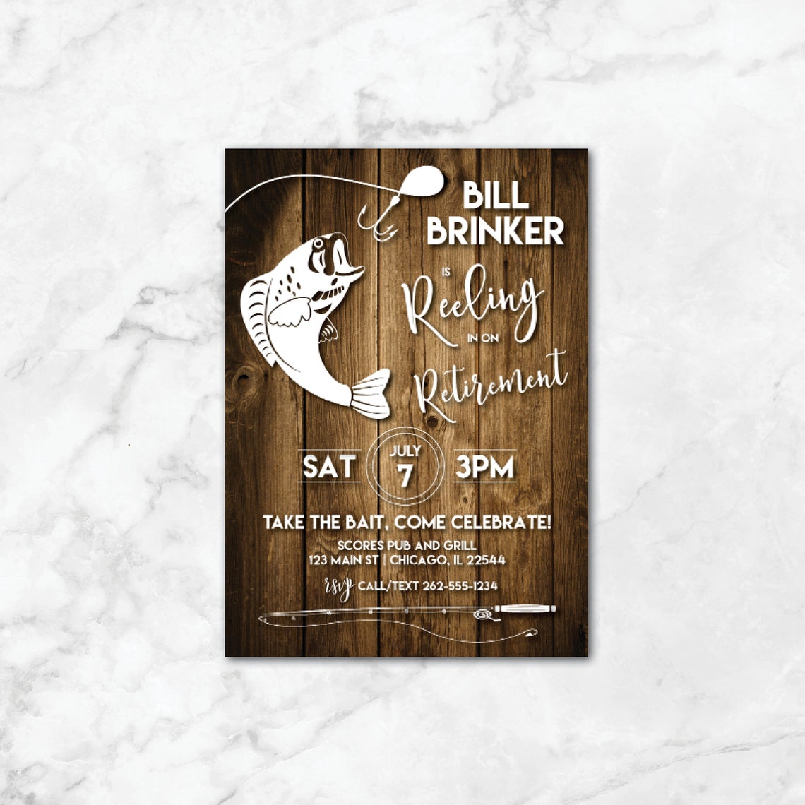 Fishing Theme Retirement Invitation | Etsy