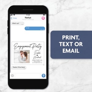 Engagement Party Invitation With Photo | Print, Text or Email - Etsy