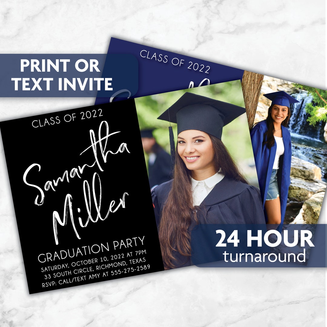 Graduation Party Invitation Print Text or Email Invite - Etsy