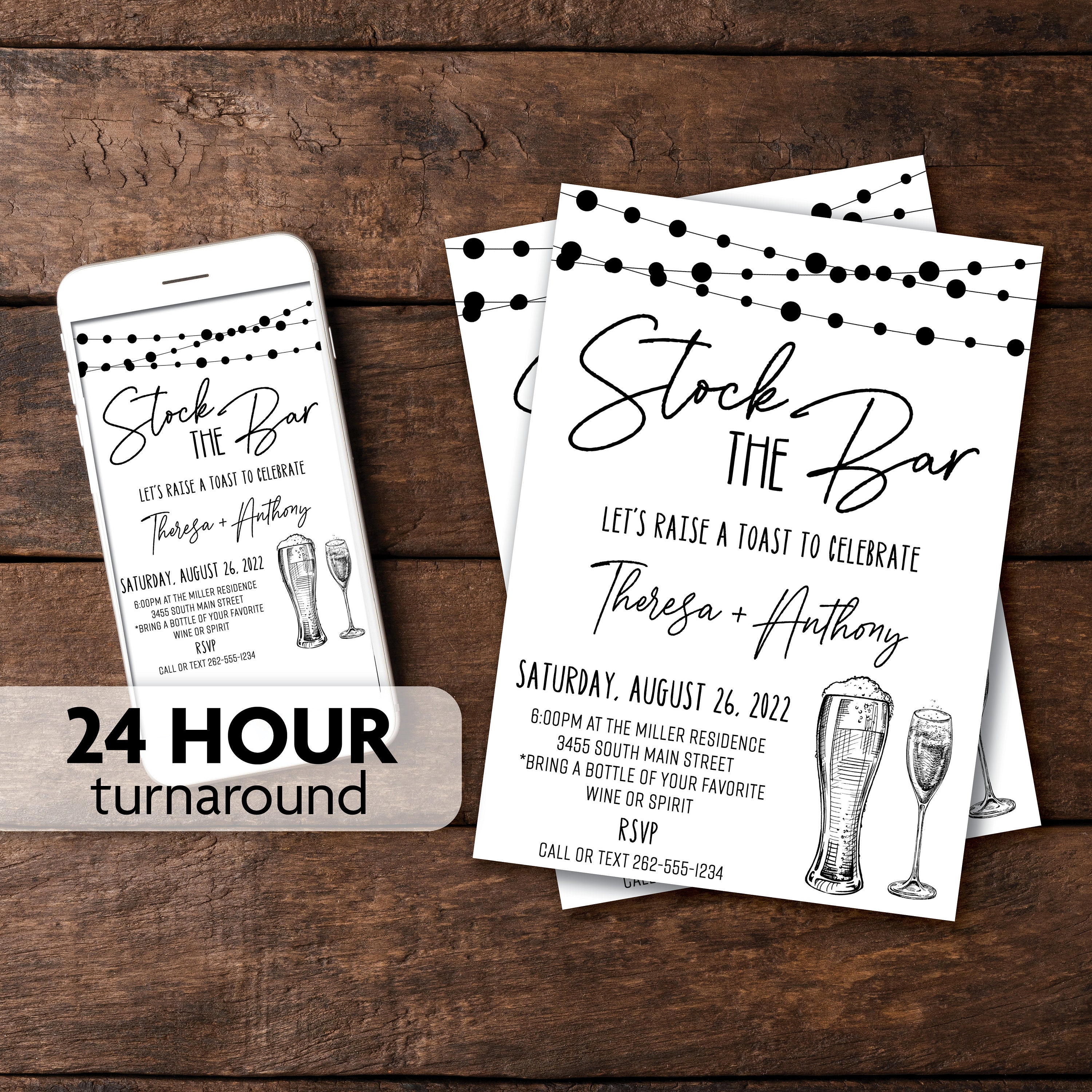 Stock the Bar Invitations | Print, Text or Email Invite - Etsy