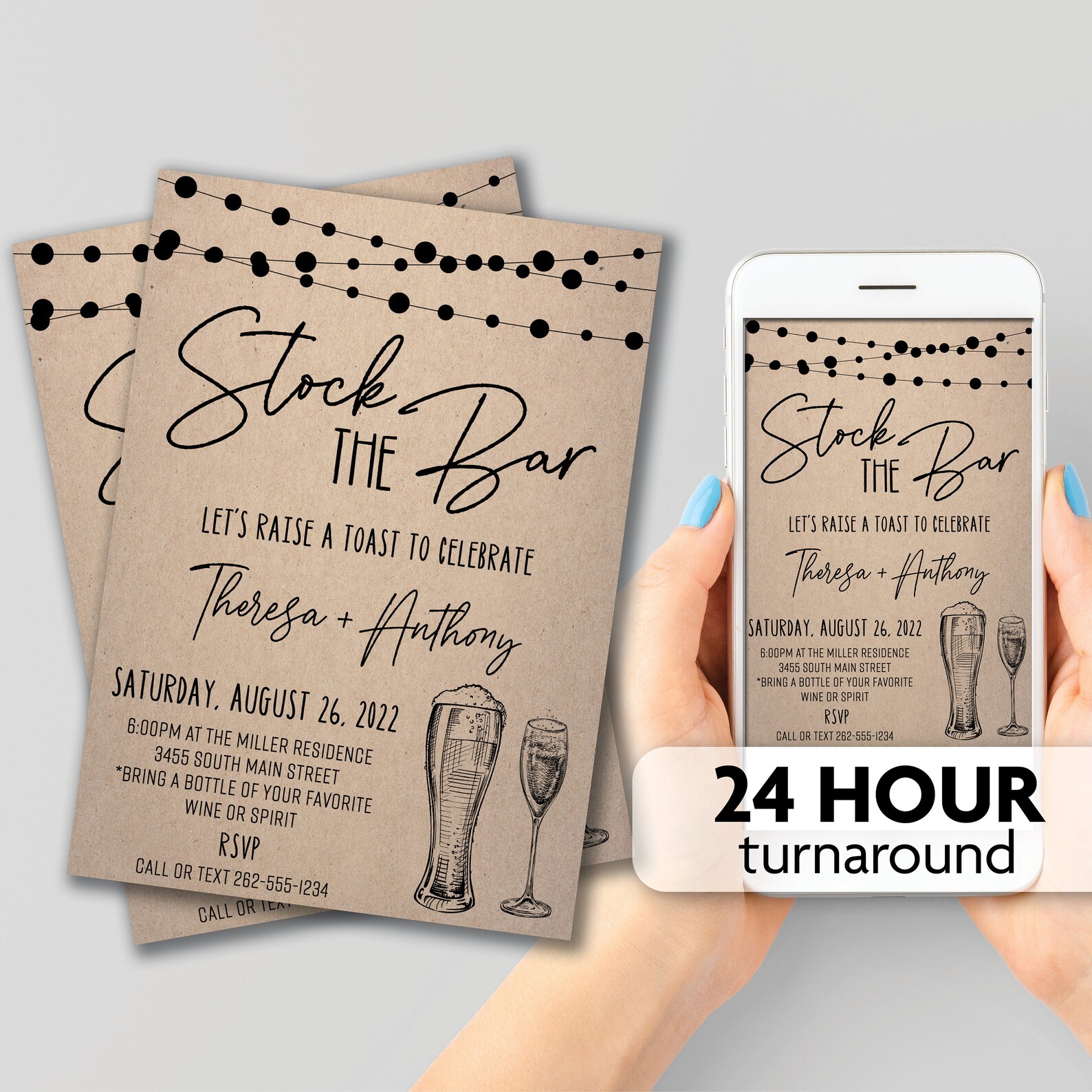 Stock the Bar Invitations | Print, Text or Email Invite - Etsy