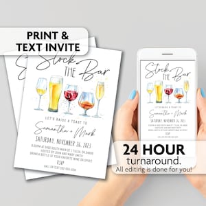 Stock the Bar Invitations | Print, Text or Email Invite - Etsy