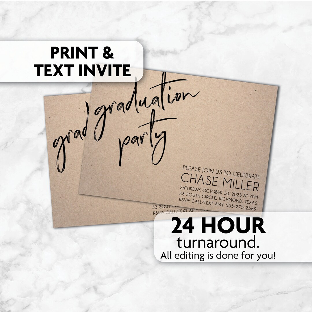 Graduation Party Invitation | Print, Text or Email Invite | Class of ...