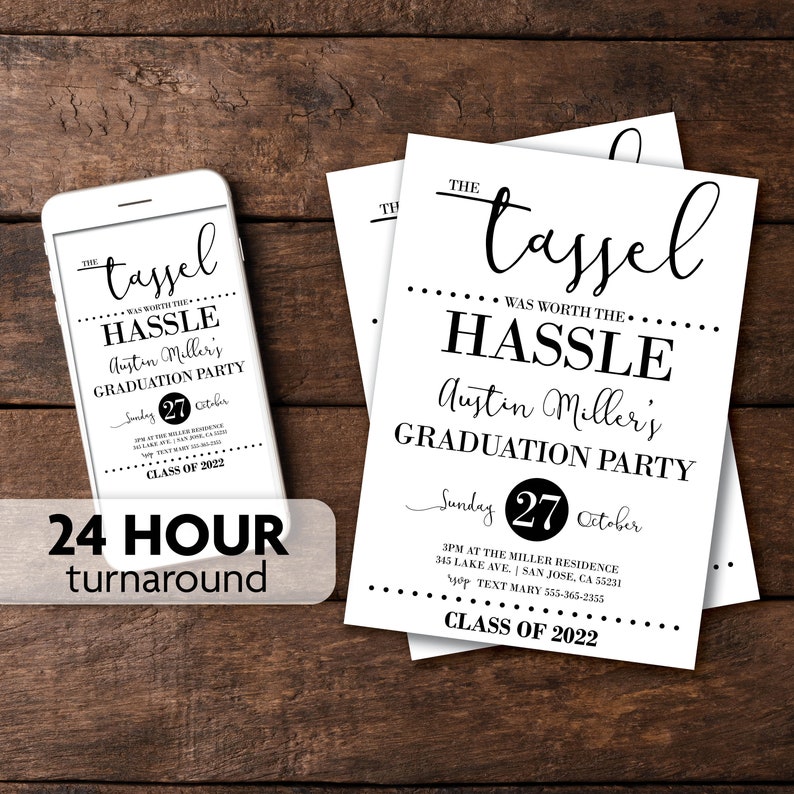 Graduation Party Invitation Print Text or Email Invite - Etsy