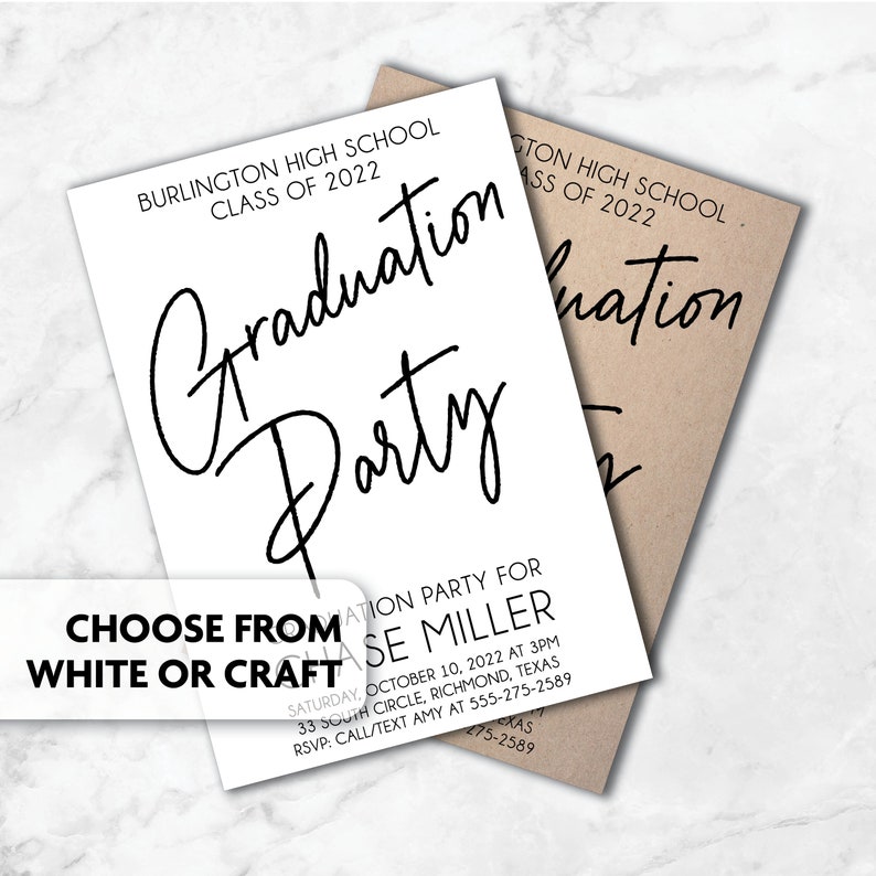 Graduation Party Invitation Print Text or Email Invite - Etsy