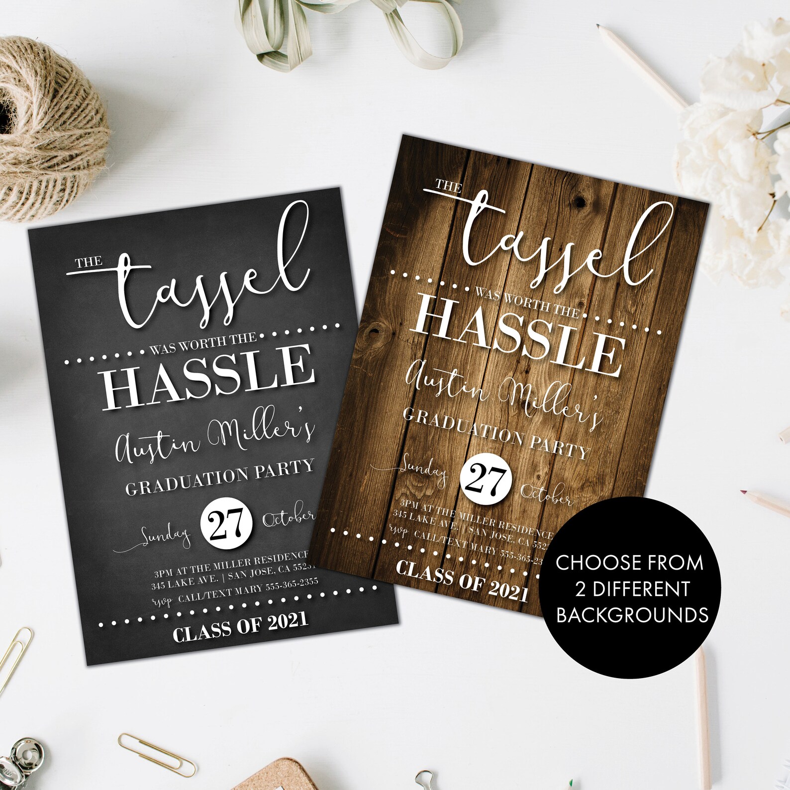 Rustic Graduation Party Invitation Print Text or Email - Etsy