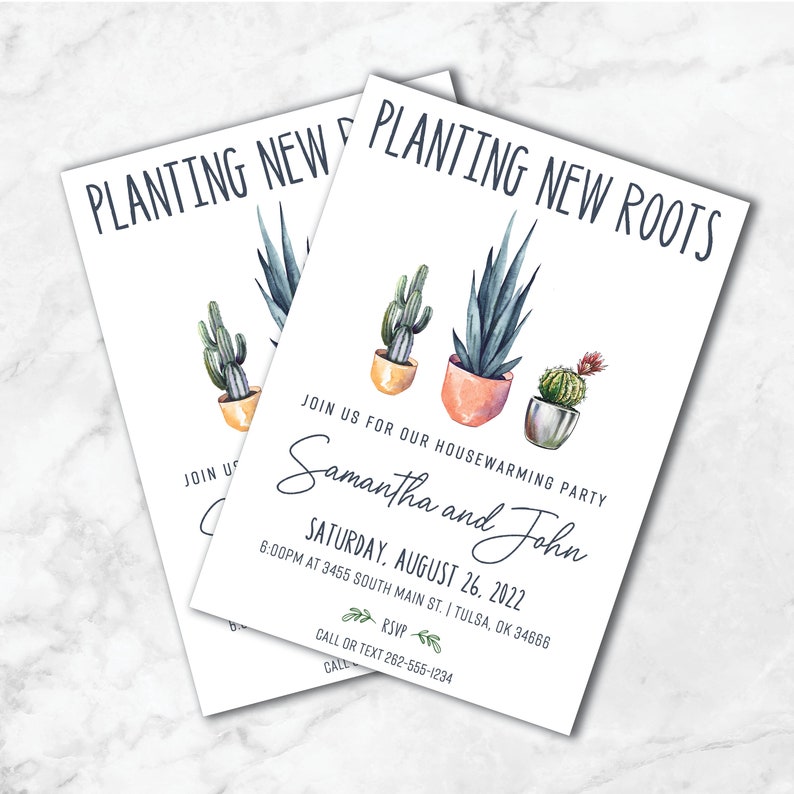 Planting New Roots Housewarming Invitation | Etsy