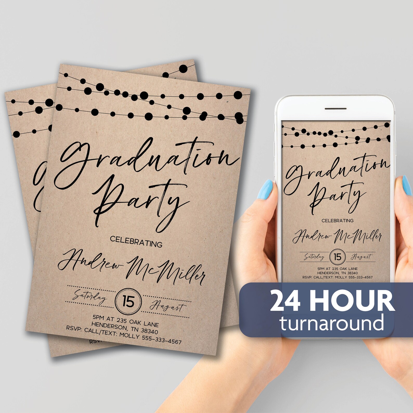 Graduation Party Invitation Print Text or Email Invite - Etsy