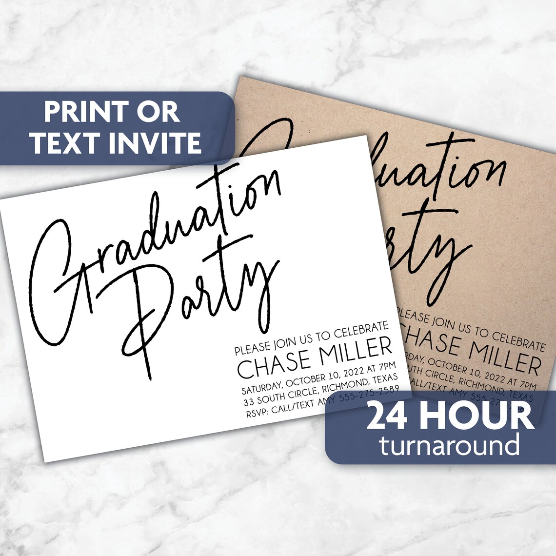 Graduation Party Invitation Print Text or Email Invite - Etsy