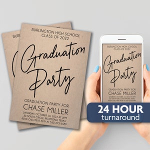 Graduation Party Invitation | Print, Text or Email Invite | Class of ...