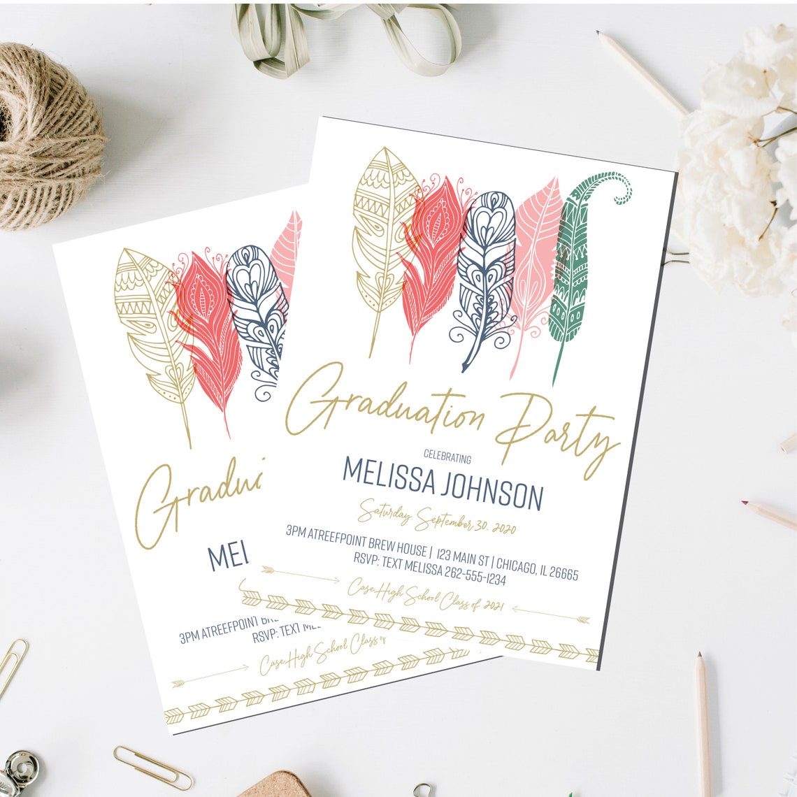 Graduation Party Invitation Print Text or Email Invite - Etsy