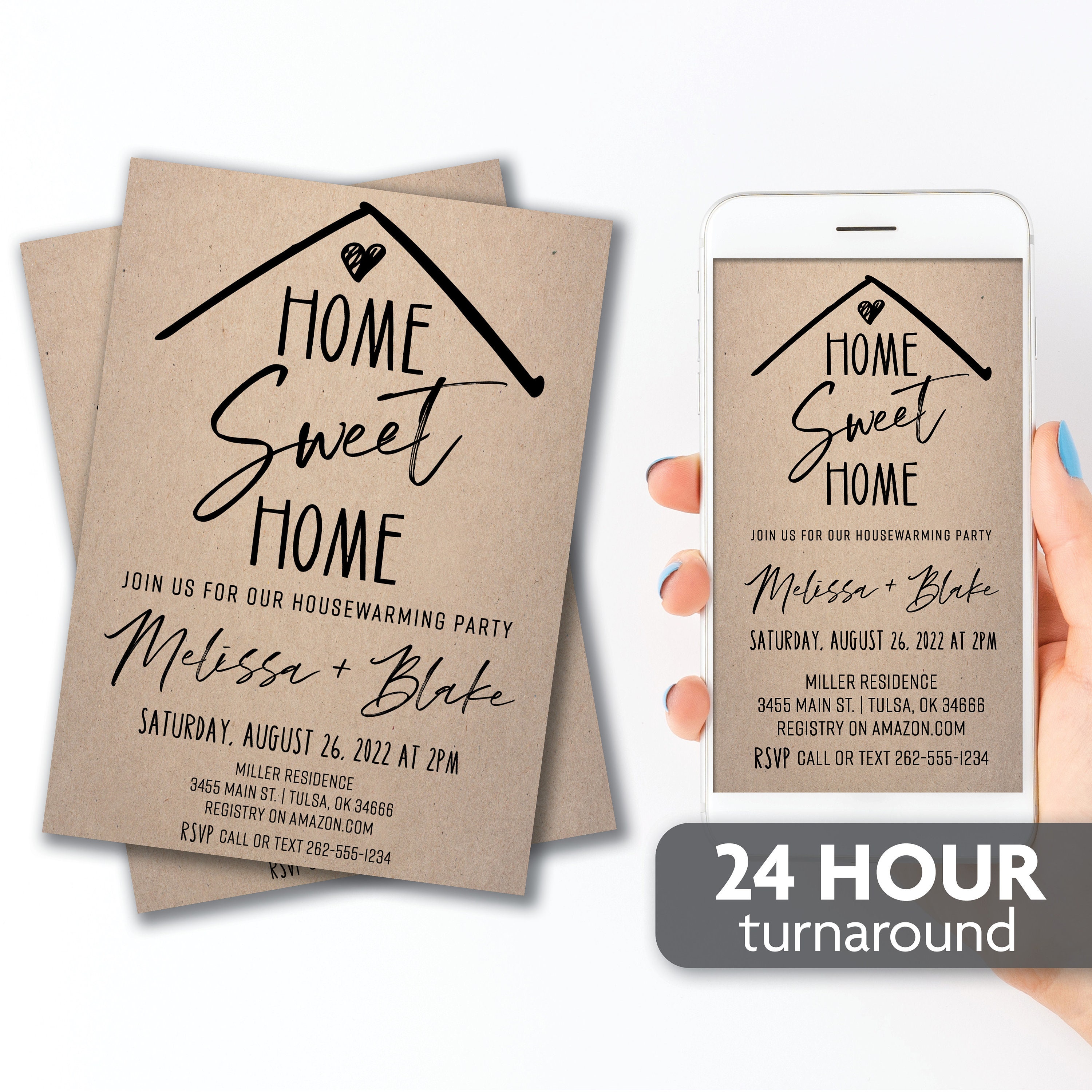 Home Sweet Home Housewarming Invitation | Etsy