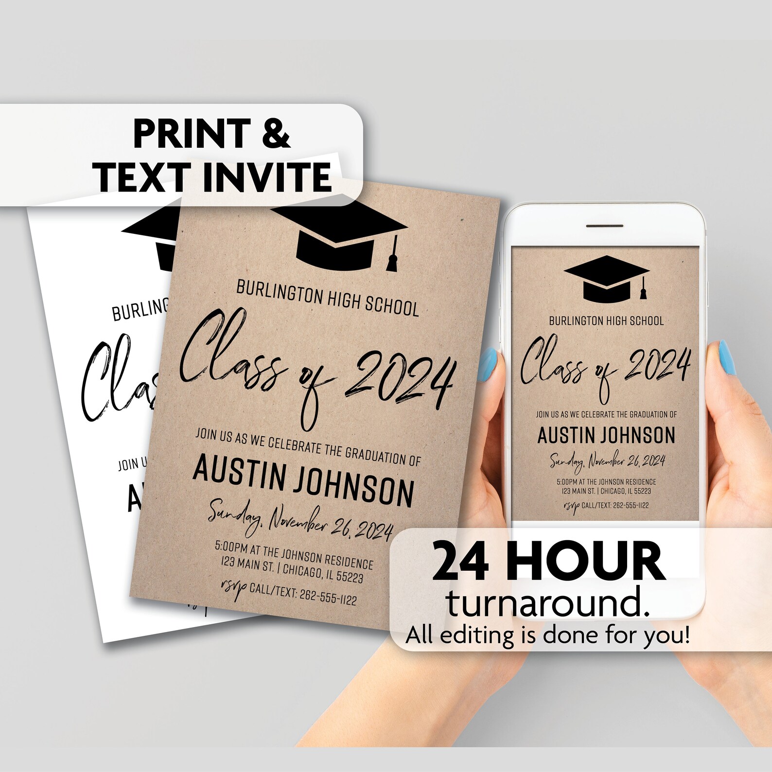 Graduation Party Invitation | Print, Text or Email Invite | Class of ...