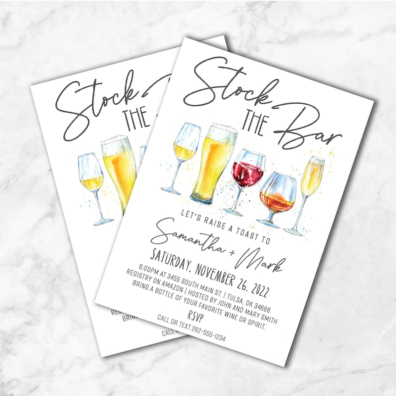 Stock the Bar Invitations | Print, Text or Email Invite - Etsy