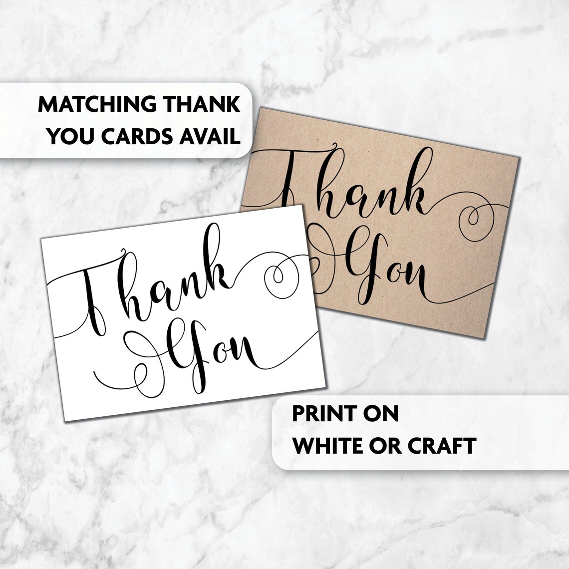 Thank You Card Printable - Etsy