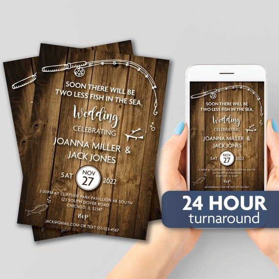 Fishing Wedding Invitation Wording