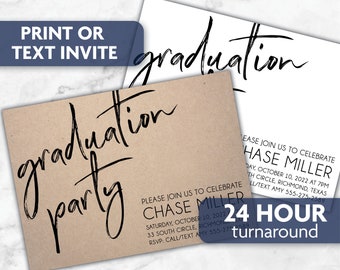 Let's Party Graduation Party Invitation Class of 2022 | Etsy