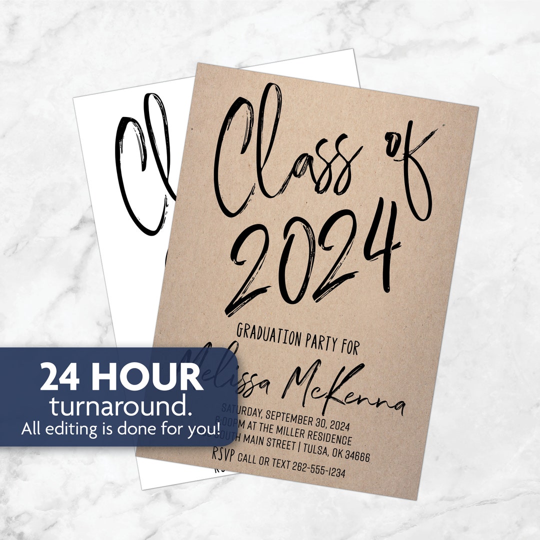 Graduation Party Invitation | Print, Text or Email Invite | Class of ...