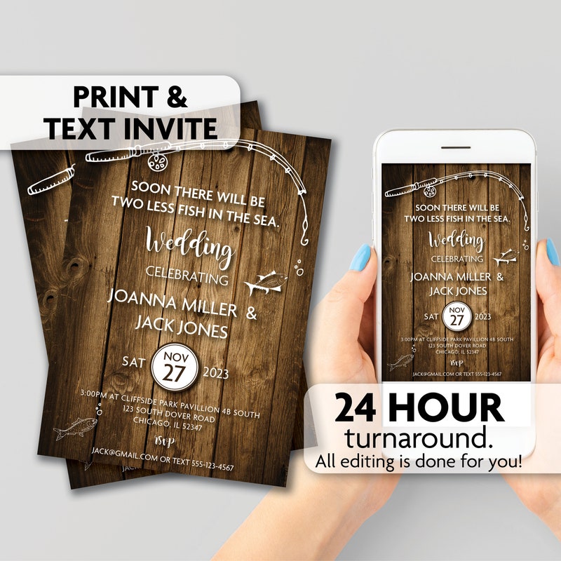 Fishing Wedding Invitation - Etsy
