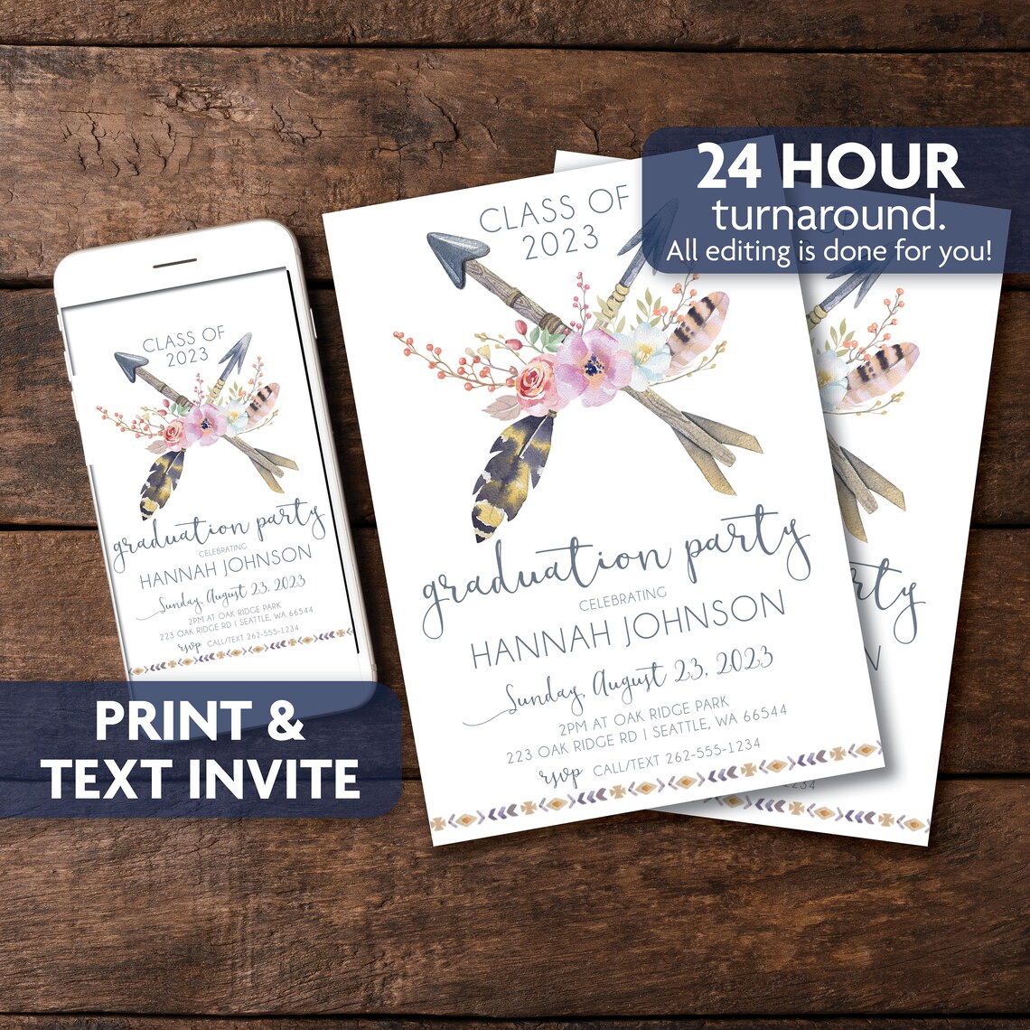 Graduation Party Invitation Print Text or Email Invite - Etsy