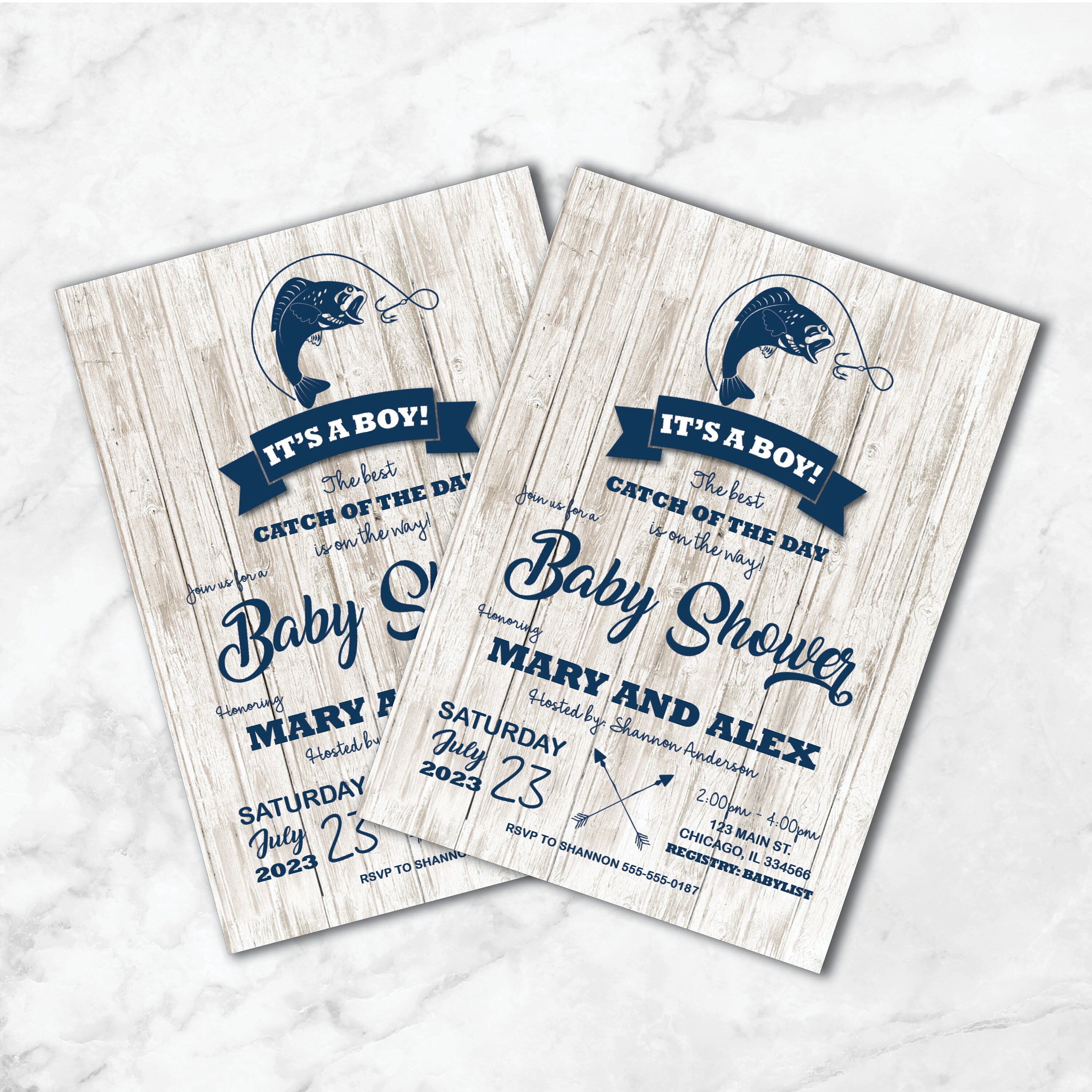 Fishing Baby Shower Invitations Best Catch of the Day - Etsy