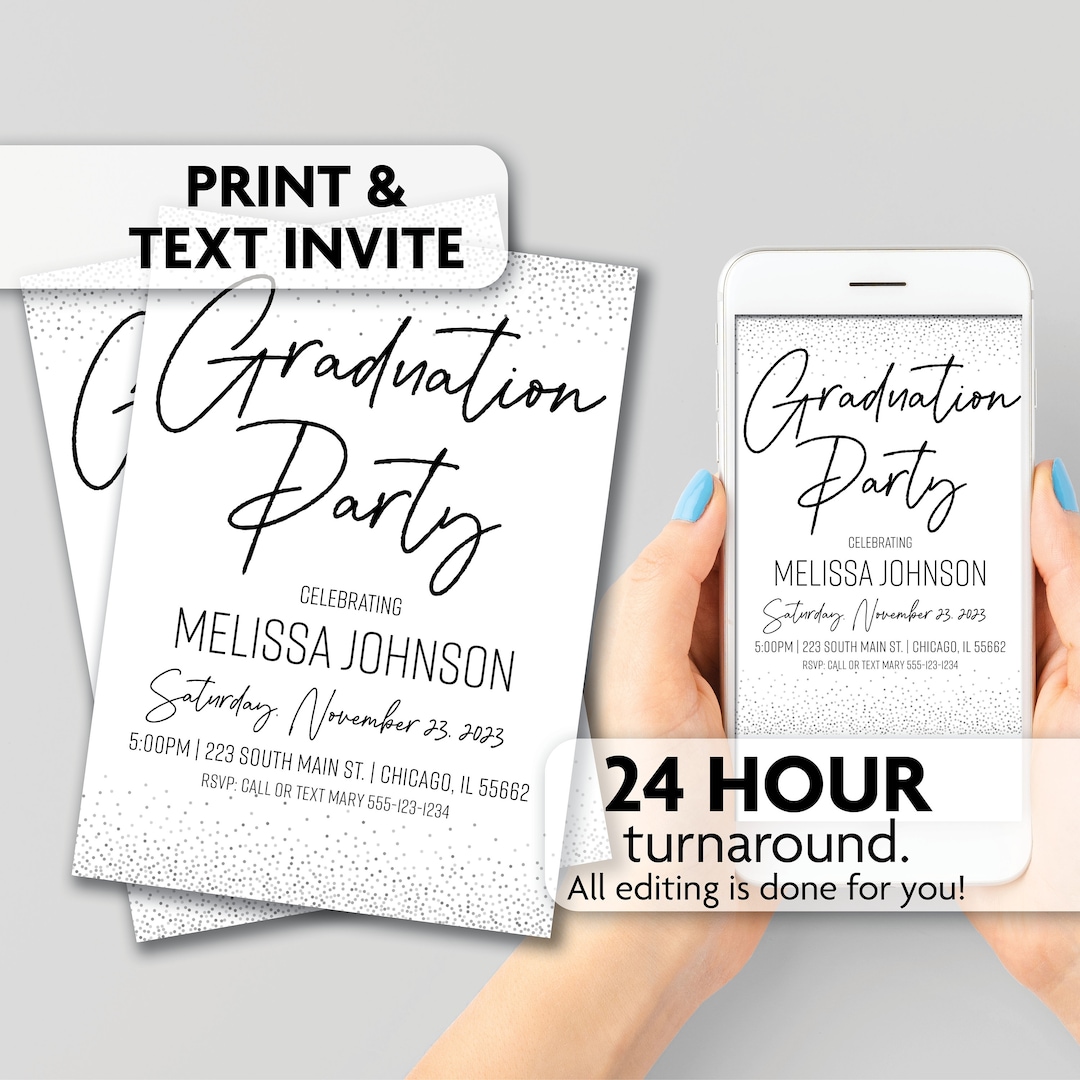 Graduation Party Invitation | Print, Text or Email Invite | Class of ...