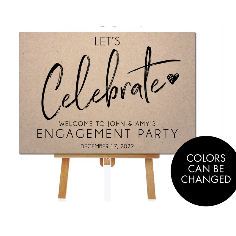 Let's Celebrate Sign Welcome Sign Wedding Engagement - Etsy